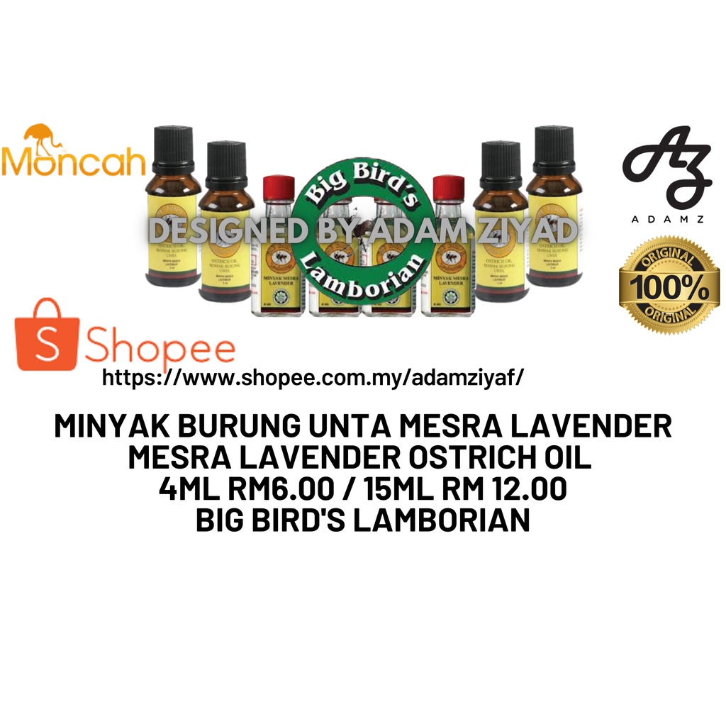 🐦️Mesra Lavender 4ml & 15ml 🐦(Minyak Mesra Lavender 4ml & 15ml) | Shopee Malaysia