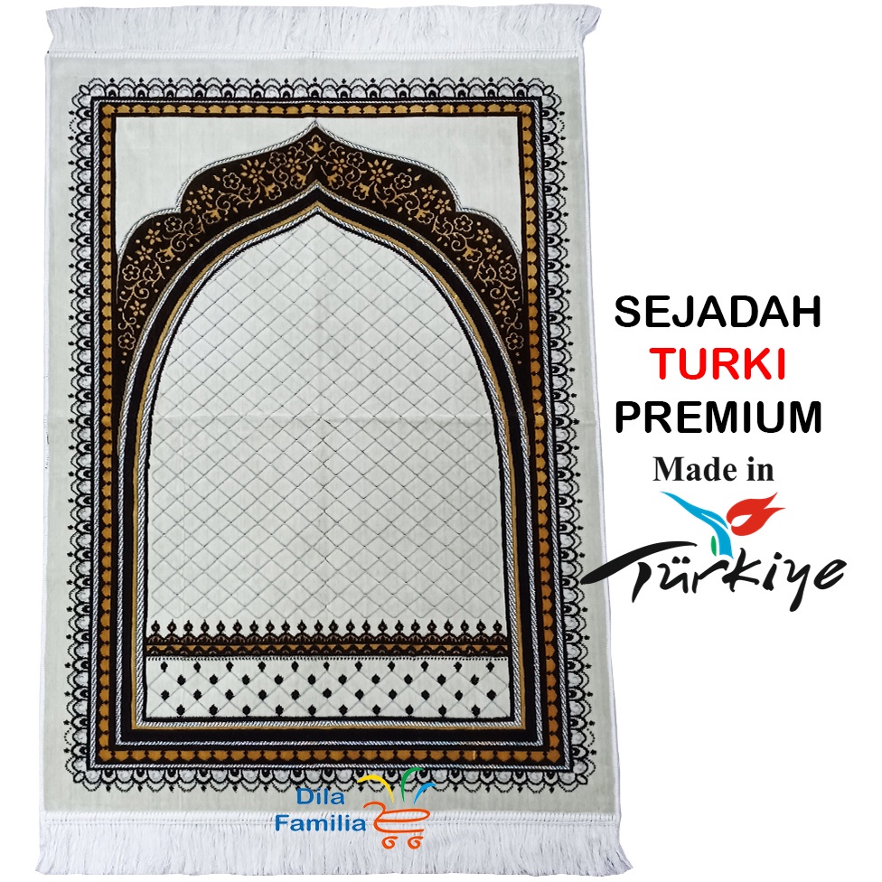 Sejadah Turki Putih Tebal Corak Frame Abstrak Nikah Hantaran Kahwin ...