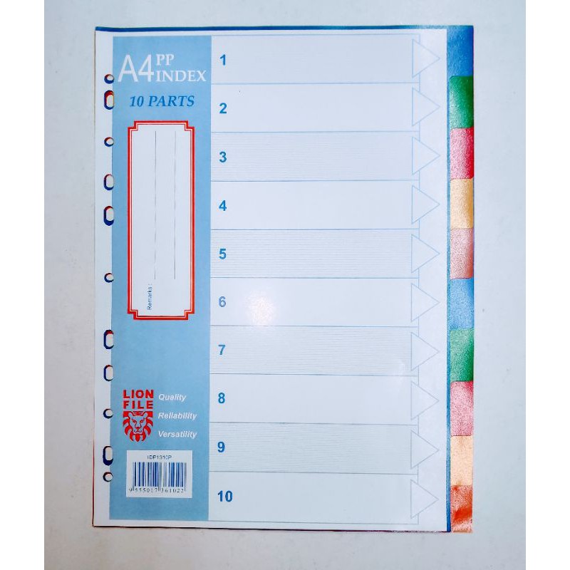 A4 Index Divider A5 Seperator Lion File ABBA Plastic Paper Kraft A4 A5 ...