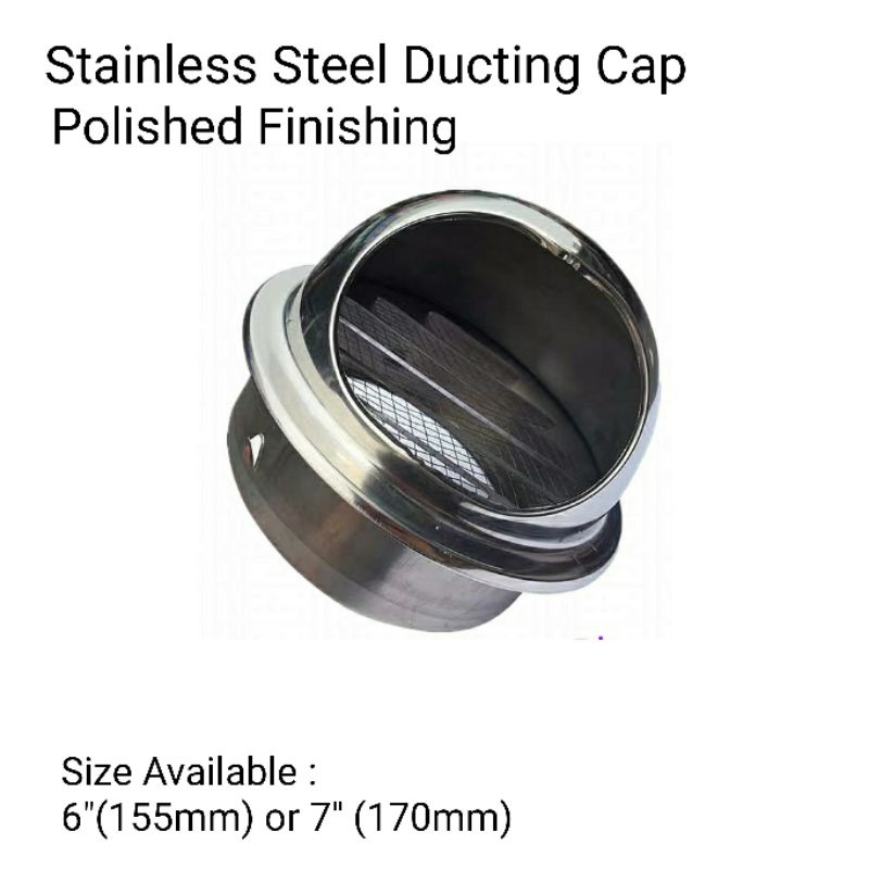 Ducting Cap Stainless Steel / Penutup Dinding Exzos/Tudung hood/Effegi ...