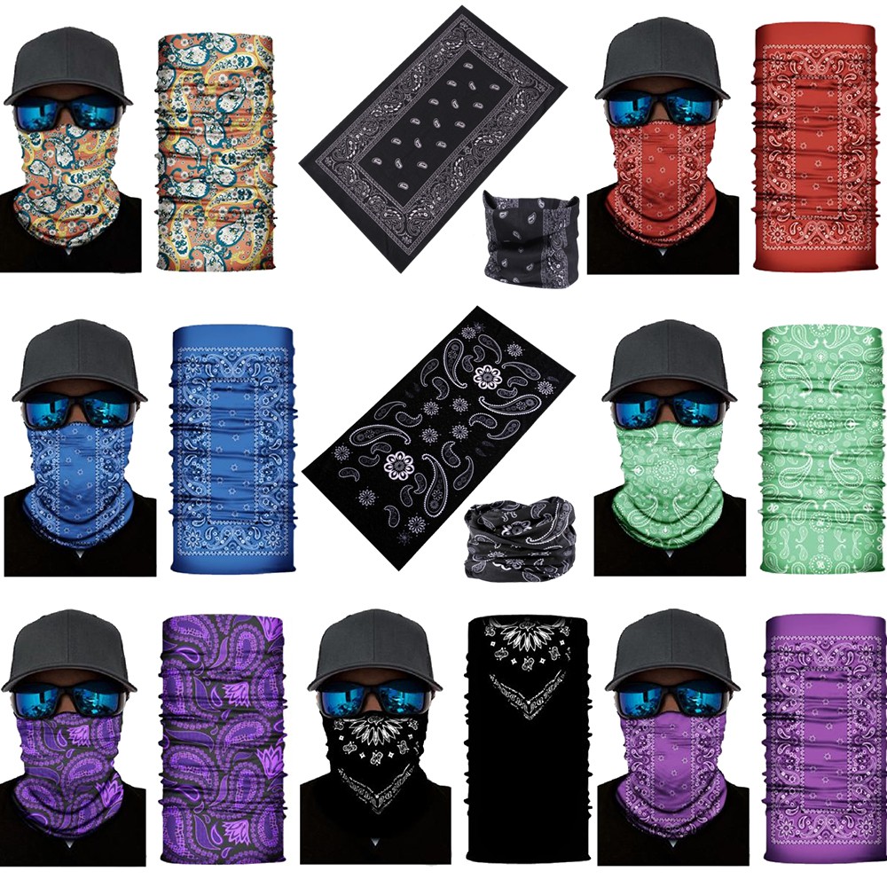 Musion Paisley Pack Buff Bandana Tubular Head Scarf Face Mask Head Band ...