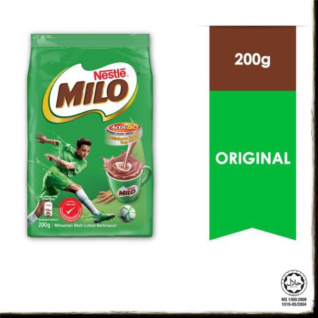 Nestle MILO original 200g pek | Milo lagend | Milo tabur | Milo kaw ...