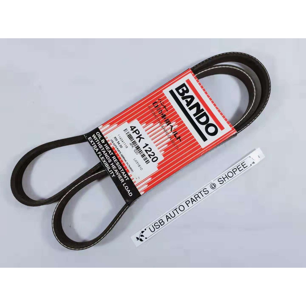 Vios NCP93 Bando Original Alternator Fan Belt 4PK1220 V Belt Toyota ...