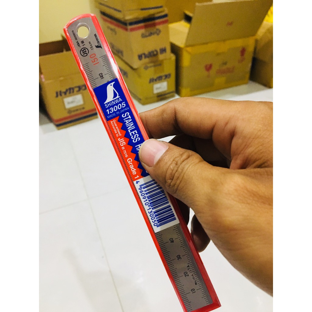Japanese shinwa leaf ruler, Chromium plated ruler 13005 (15cm) | Shopee ...