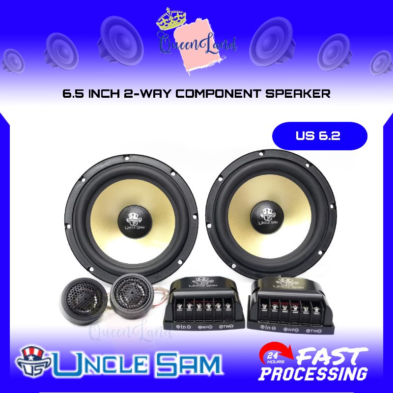 UNCLE SAM CAR AUDIO 2 WAY COMPONENT SPEAKER | Shopee Malaysia