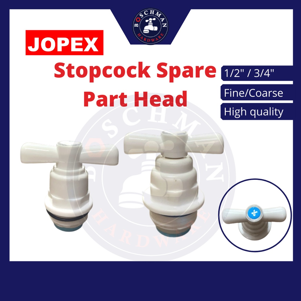 JOPEX PVC Stopcock Spare Part Head Socket Type Plastic Stopcock Stop ...