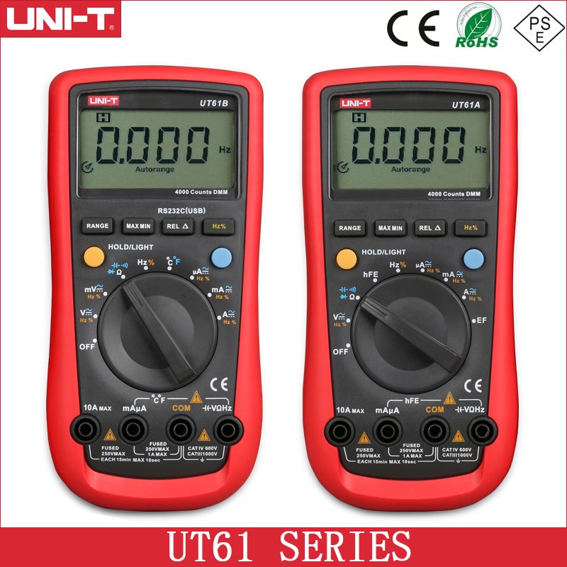 UNI-T UT61A UT61B UT61C UT61D UT61E Digital Multimeter true rms AC DC Meter Software CD & Data ...