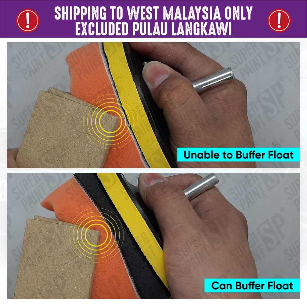4"/5"/6" Soft Sponge Interface Pad 【 Buffer Float 】 Flocking Sponge ...