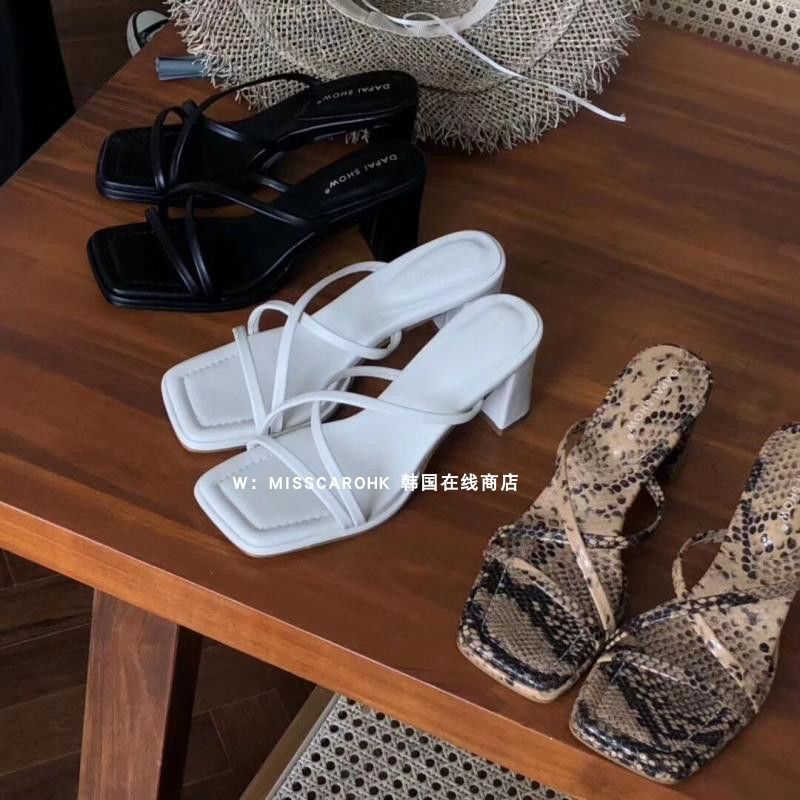 Ready Stock 2022 New Style Summer|Korea|Miss Oxygen Square Toe Retro ...