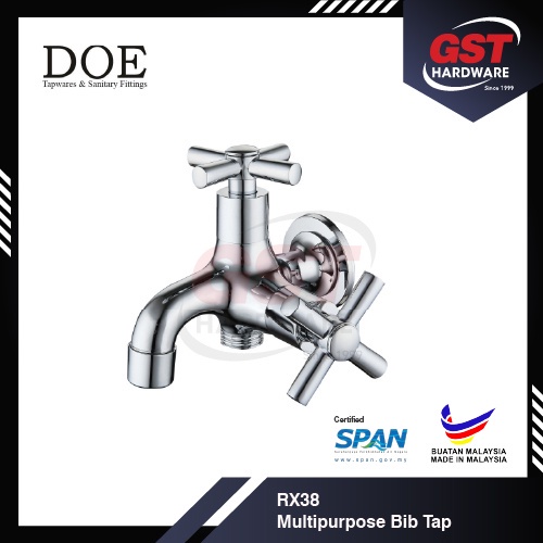 DOE RX38(RP) 1/2" Basic Series Two Way Tap | 2 Way Tap | Basin Tap ...