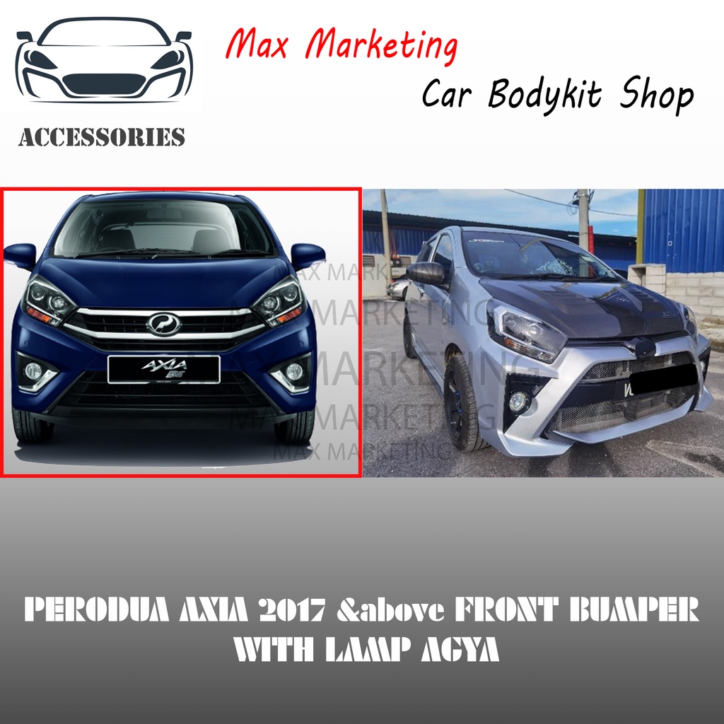 PERODUA AXIA 2017 &above FRONT BUMPER WITH LAMP AGYA | Shopee Malaysia