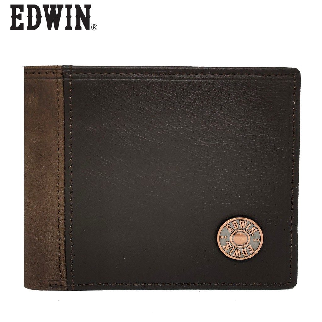 [SHOPEE EXCLUSIVE] Edwin Iconic Copper Logo Leather Mid Flip Wallet ...