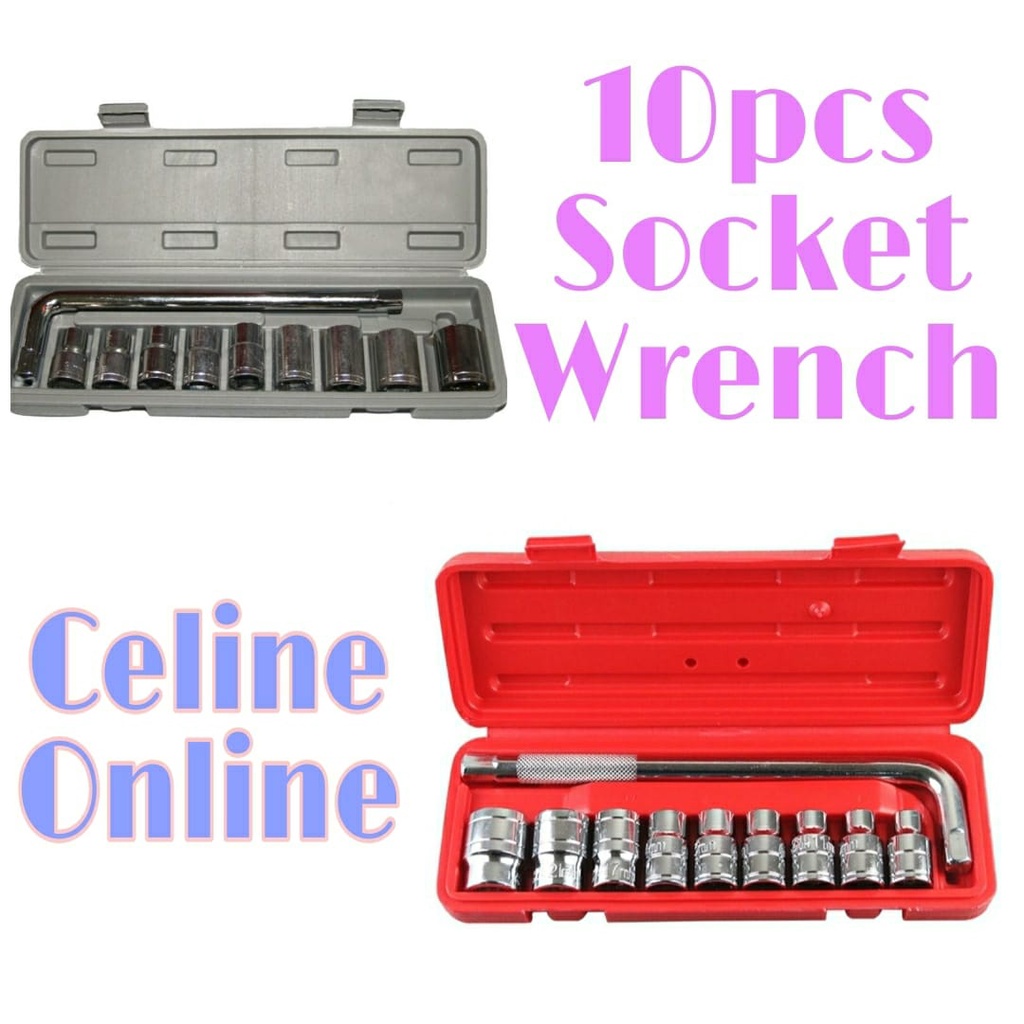 10pcs 1/2" L Type Spanner Box Socket Set Box Set spanar Wrench Tools ...
