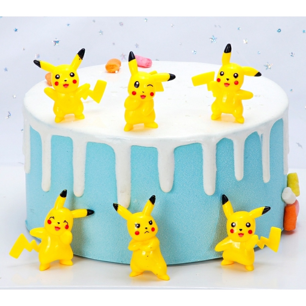TB Pika Cake Topper Pokemon Toys Pikachu Cake Topper Kids birthday ...