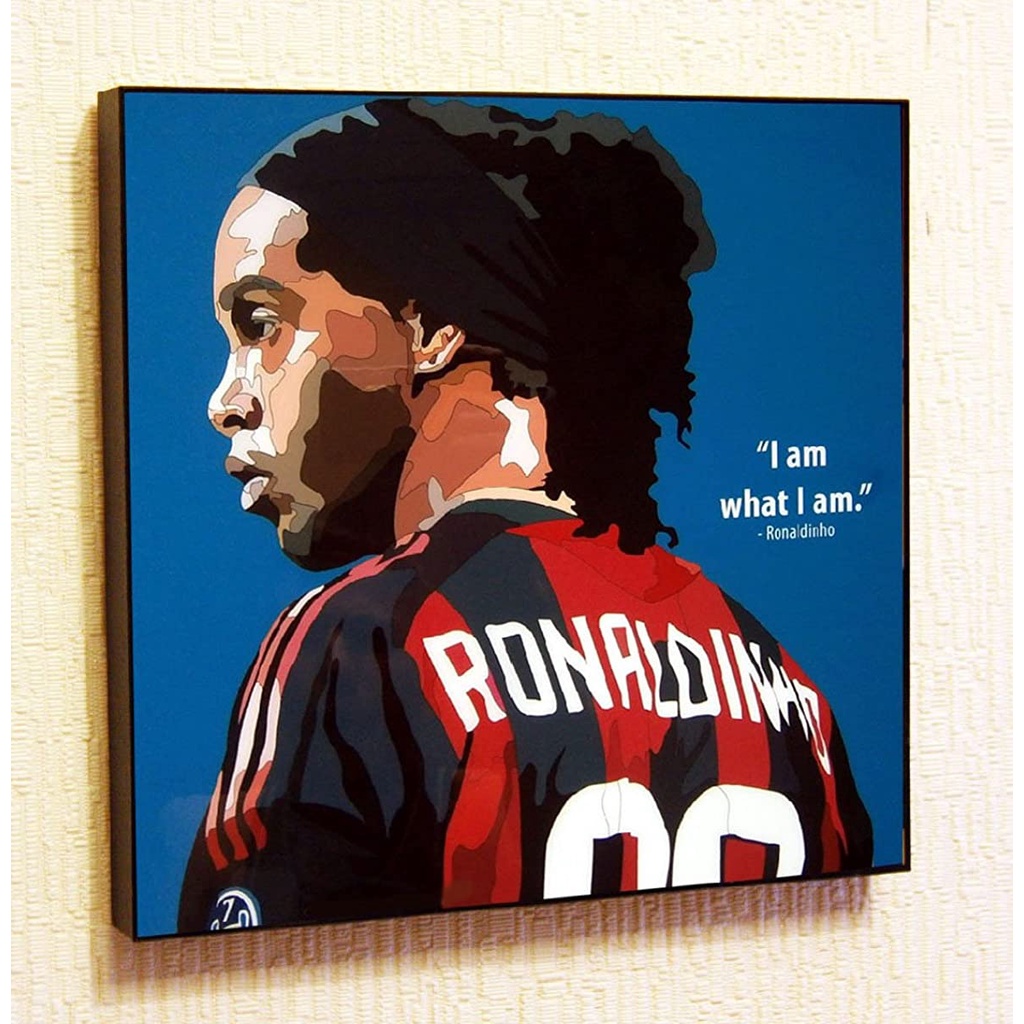 Ronaldinho Barcelona FC Football Soccer Poster POP Art Painting on ...
