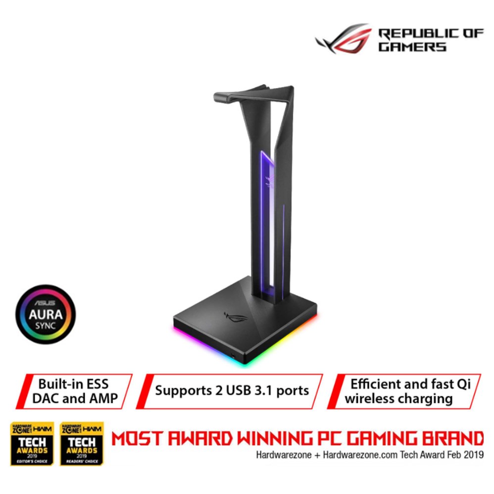 ROG Throne Qi with wireless charging, 7.1 surround sound , dual USB 3.1 ...
