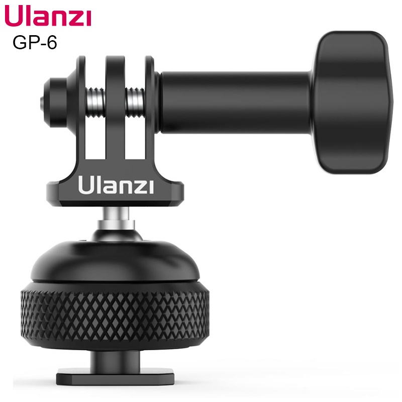Ulanzi GP-6 Base Mount Cold Shoe 1/4'' for GoPro 9/8/7 Universal Adapter Mount 360° Adjustable ...