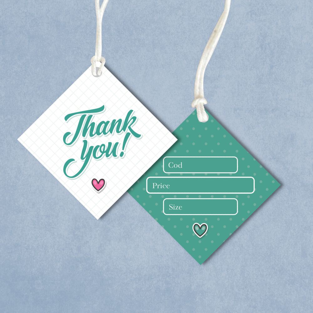 Clothes Tags, Clothes Hang Tags, Fashion Hang Tags Size 4,5x4,5cm With ...