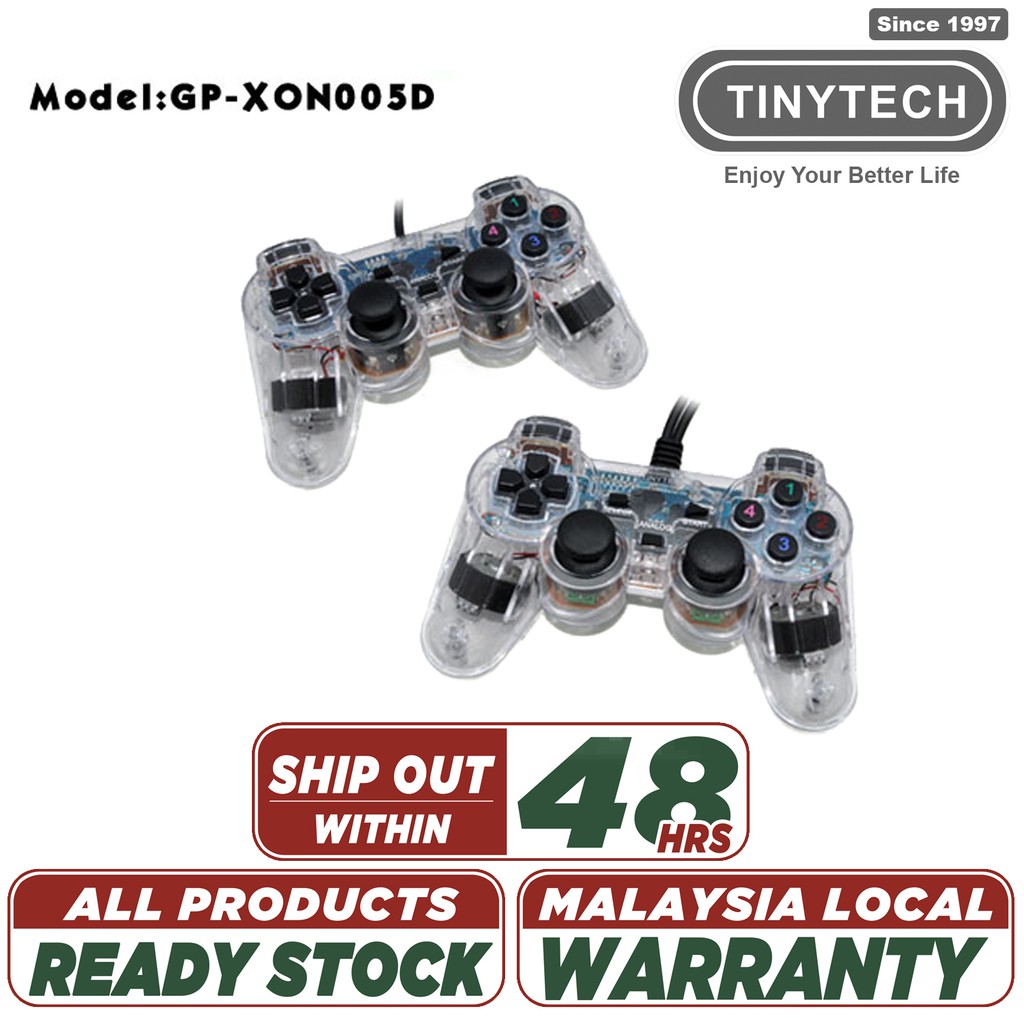 Transparent Single USB Double Vibration Game Controller/Gamepad ...