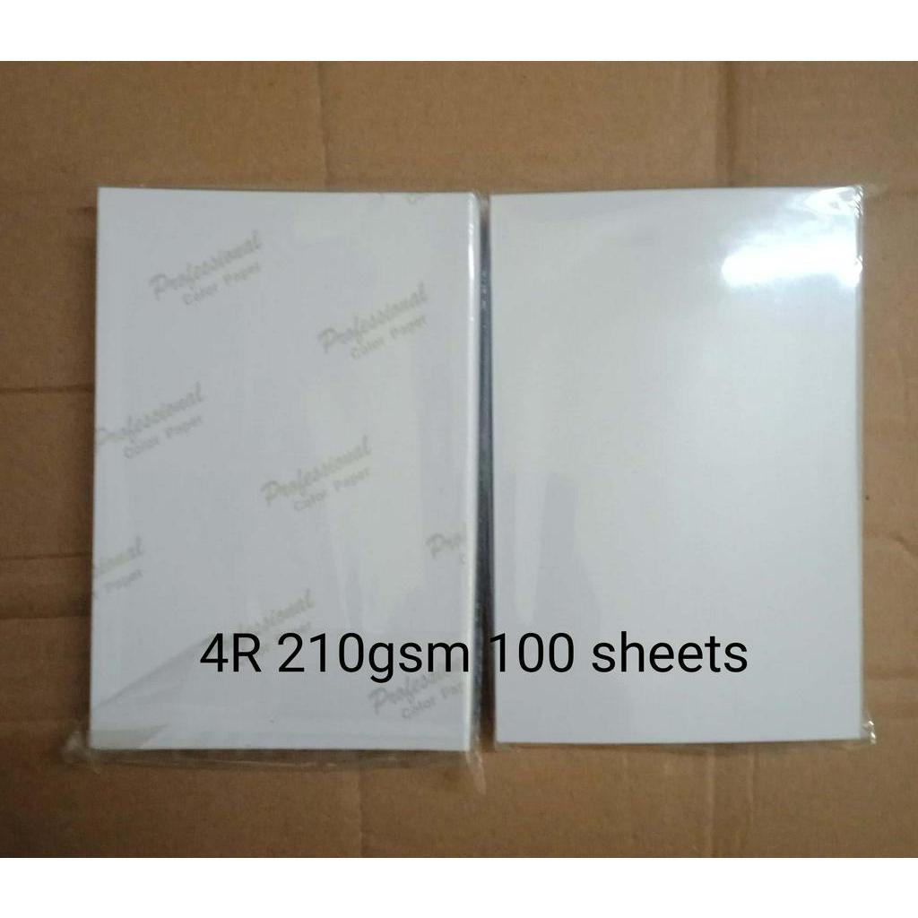 Professional 3R/4R/5R/A4/A3 210gsm Glossy Photo Paper 100sheet | Shopee Malaysia