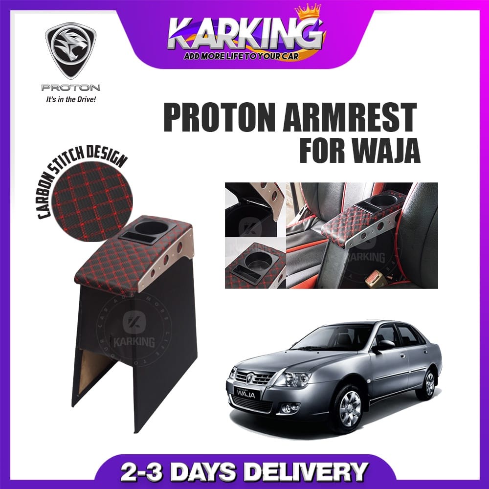 Proton Waja High Quality Armrest Console Box with Cup Holder | Shopee ...