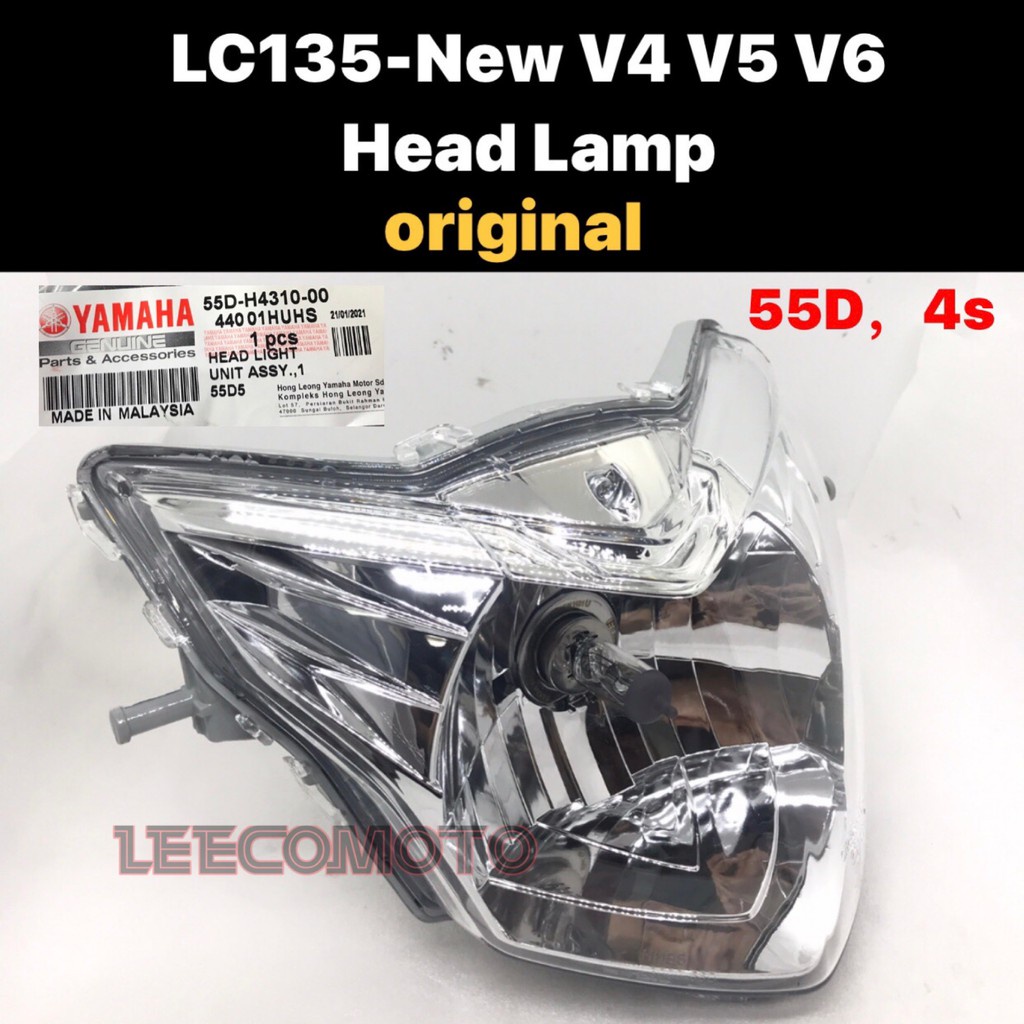 Original Front Head Lamp Lampu Depan Besar W / Socket & Bulb Original 55D-H4310-00 Yamaha LC135 ...