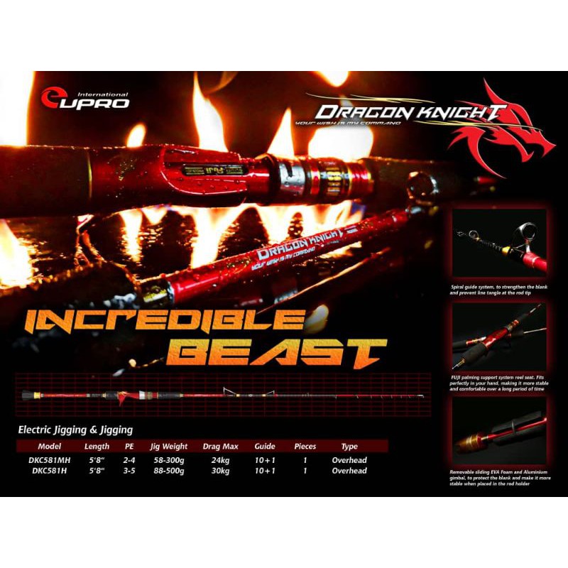 Eupro Dragon Knight Incredible Beast Electric Reel Bottom Fishing Rod ...