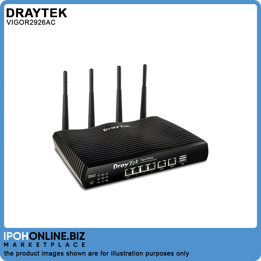 DrayTek Vigor 2926ac Dual-WAN Load Balancing Gigabit VPN Router ...