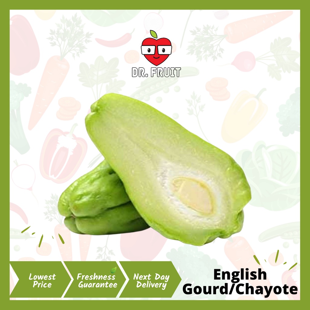 English Gourd/Chayote (500g-700g) 佛手瓜 | Dr.fruit /Labu Siam | Shopee Malaysia