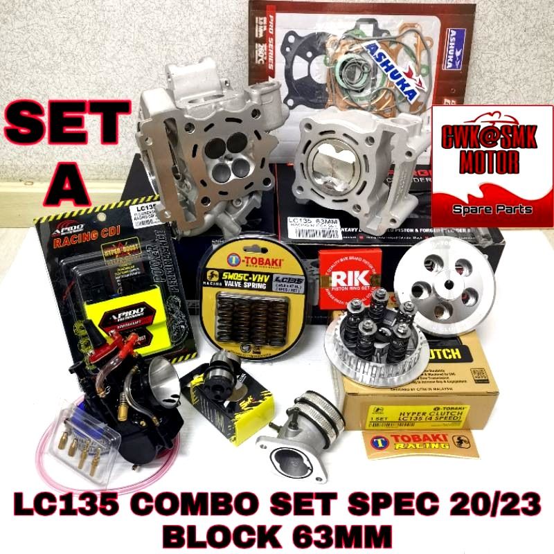 COMBO LC135 Y15ZR HEAD BLOCK COMBO SPEC 63MM HEAD 20/23 | Shopee Malaysia