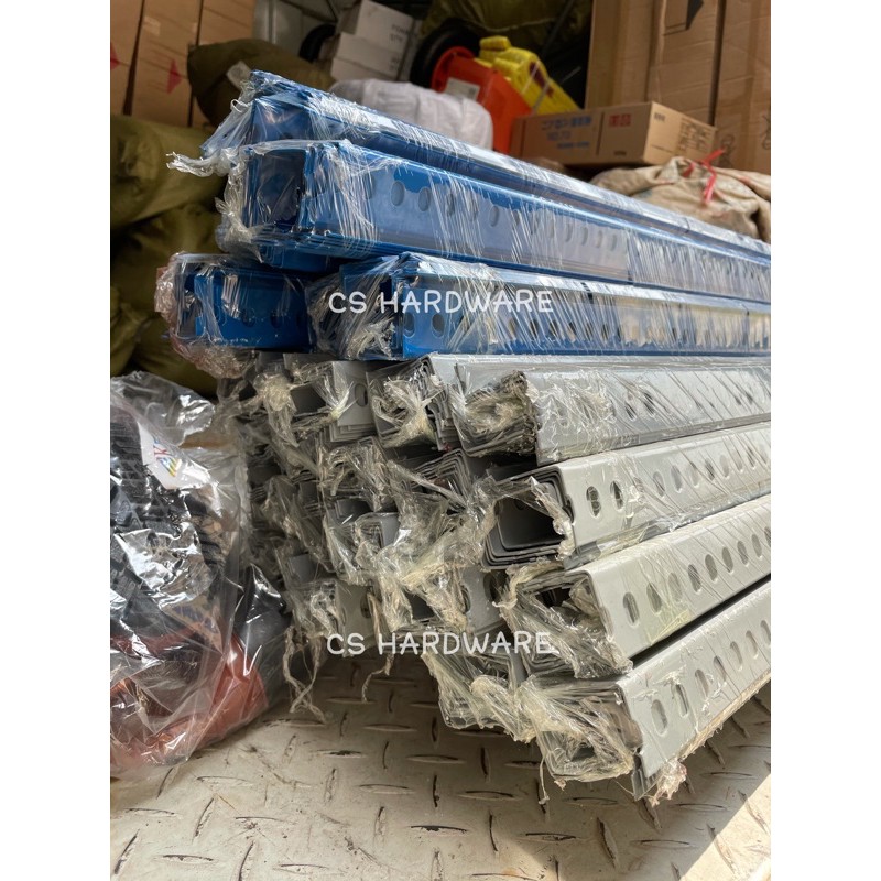 5 ft Slotted Angle Bar Iron Besi Biru Rak Shelf Besi Biru - untuk DIY ...