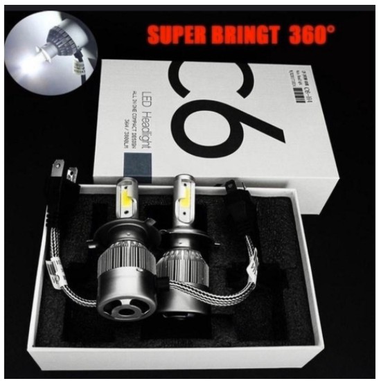 C6 Original Headlight COD LED H1 H3 H4 H7 H11 9005 9006 Fog Light Bulb ...
