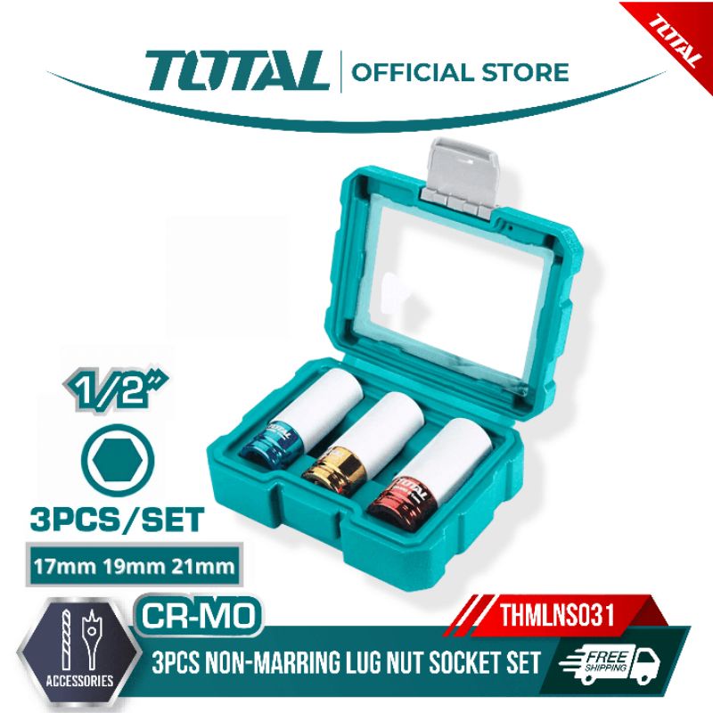 Total Non-Marring Lug Nut Socket Set (1/2" x 3 Pcs) THMLNS031 | Shopee ...