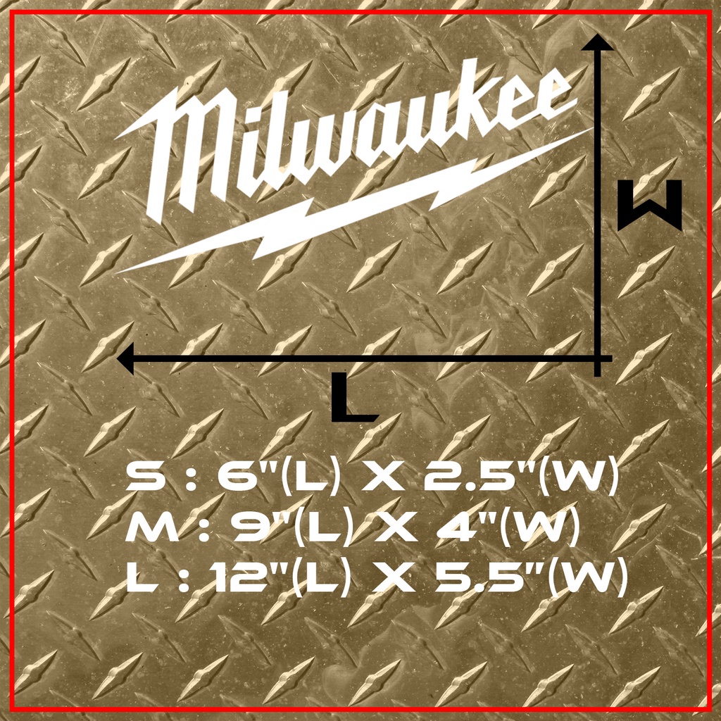 Sticker Milwaukee / Milwaukee Sticker 1 and 2 Color Cutting Sticker ...