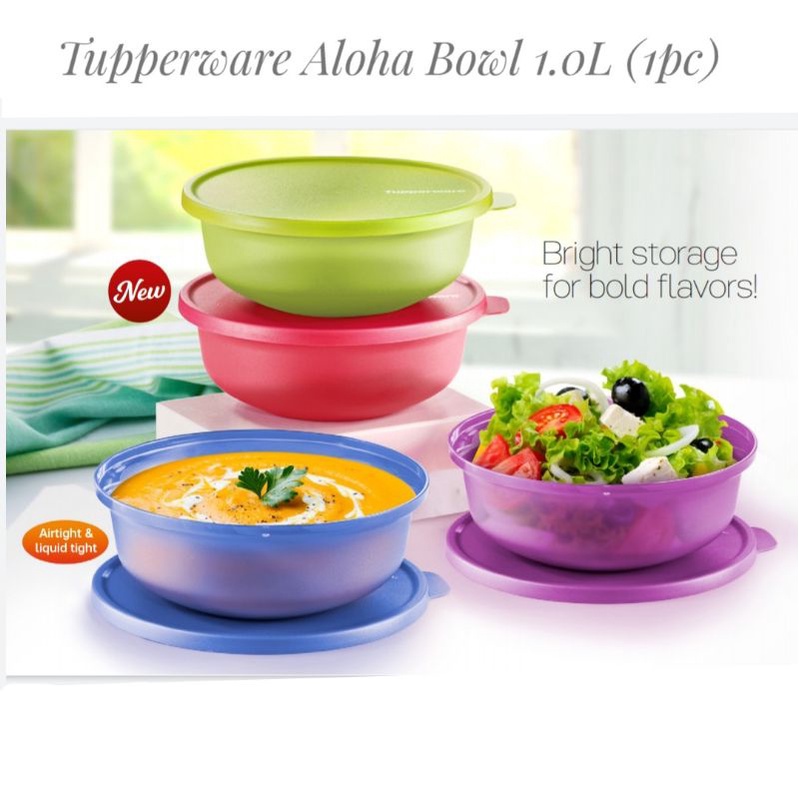 Tupperware Aloha Bowl 1.0L (1pc)*Random Colour* | Shopee Malaysia