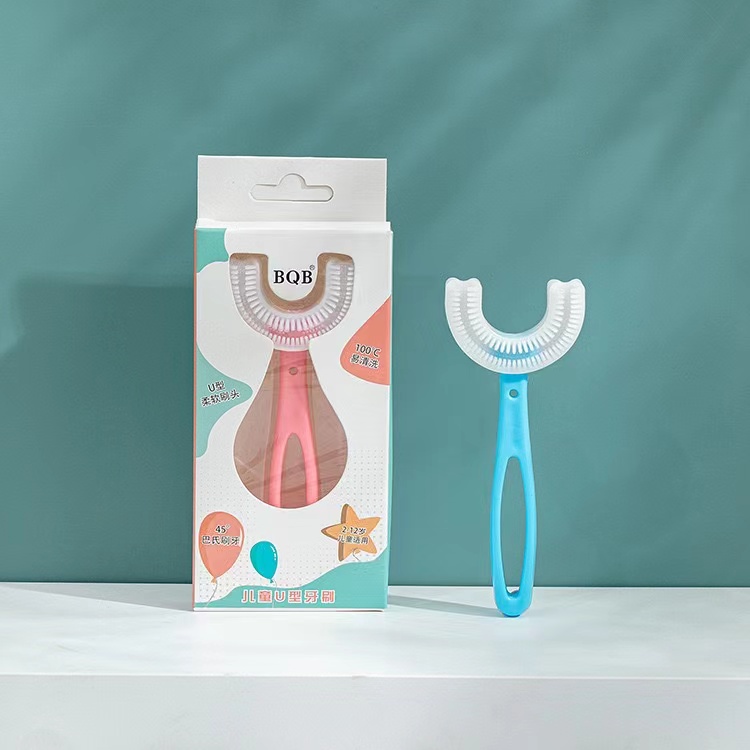 baby toothbrush Kids soft baby Children's U-Shaped Silicone Toothbrush ...