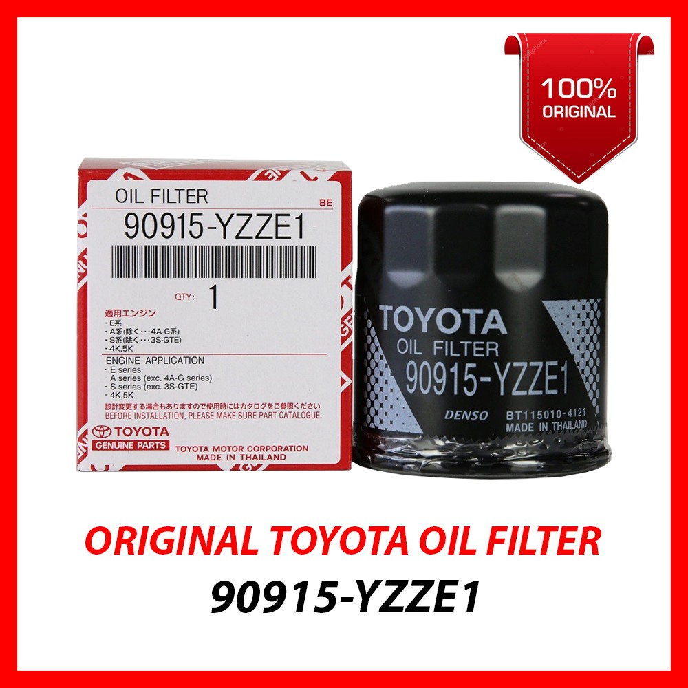 (100% ORIGINAL) Toyota Oil Filter 90915-TA001 (YZZN2/YZZE1) - Camry ...