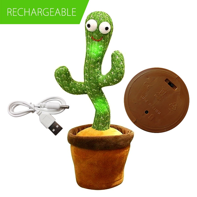 𝟭𝟮𝟬 𝗦𝗢𝗡𝗚𝗦 》 Dancing Singing Talking Cactus Dance Musical Plush Toy ...