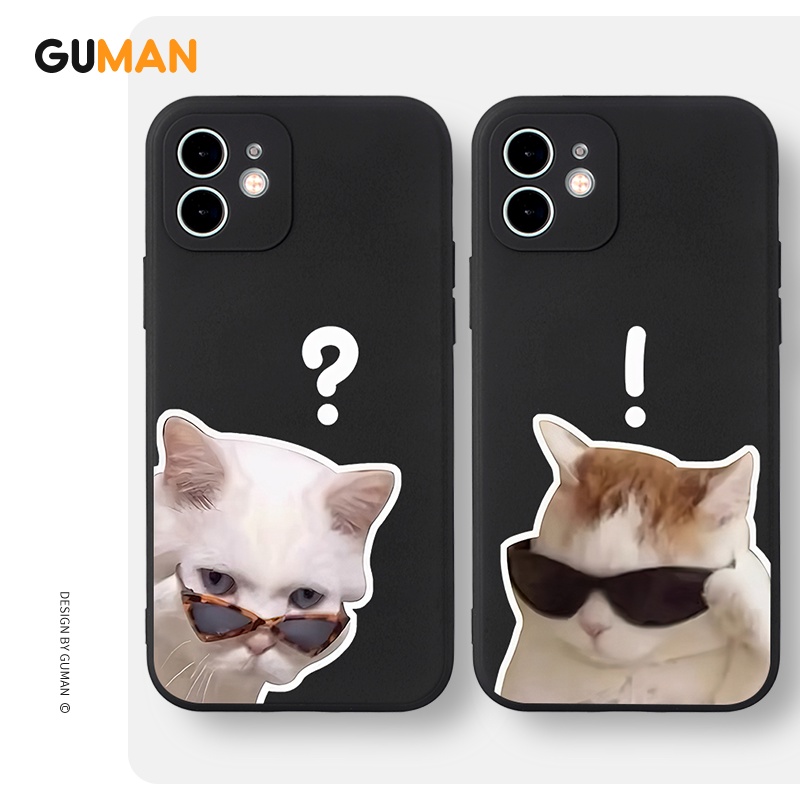GUMAN Soft Silicone Matching Couple Set Cute Funny Shockproof Square ...
