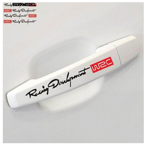 4 W2C WRC Racing Development logo stickers, door handle covers, car ...
