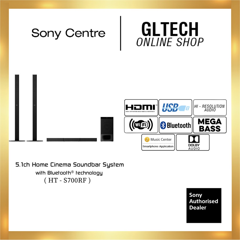 Sony [HT-S700RF] 5.1ch Home Cinema Soundbar System with Bluetooth ...
