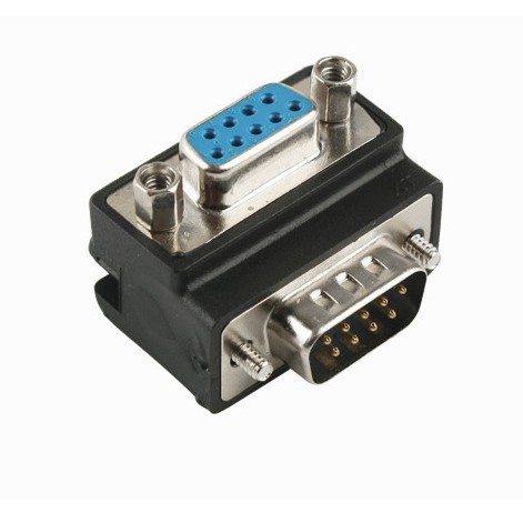 Right Angle D-Sub 9pin DB9 Male to Female Convertor Monitor DB 9 ...
