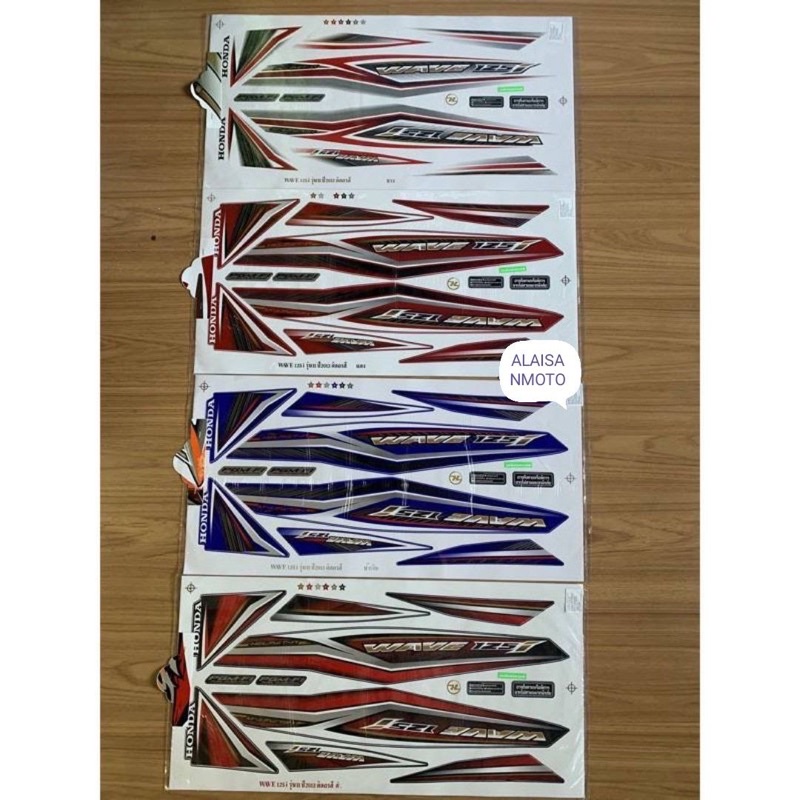 🔥🇹🇭 STICKER WAVE 125 FUTURE 🇹🇭🔥 STIKER WAVE 125i THAILAND 2013 STRIPE ...