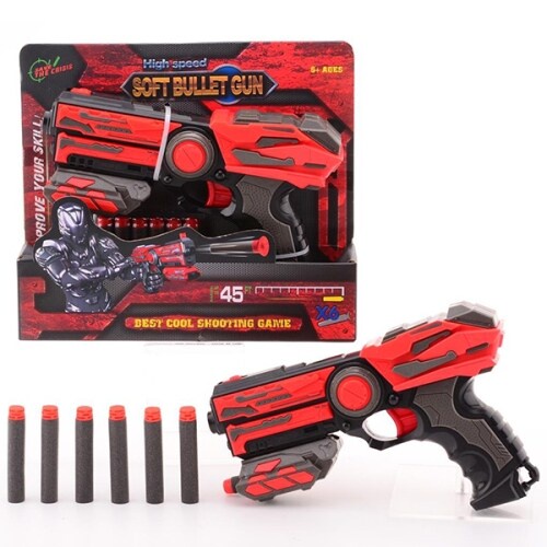 High Speed Soft Bullet Gun X6 with Soft Bullet Range up to 45FT Soft ...