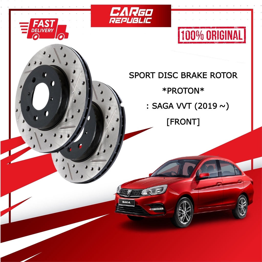 Questa Proton Saga VVT ( 2019~ ) Front ( Depan ) Disc Rotor Sport ...