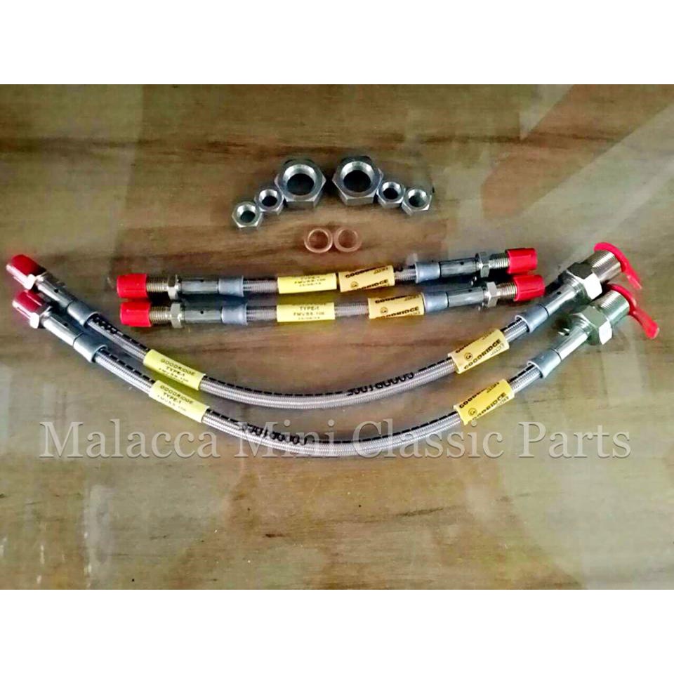 Classic Mini Cooper Mini Rover Mini Austin Goodridge Braided Brake Hose ...