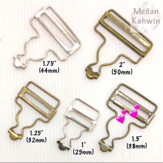 #BJ006415N Hook Jeans Tali Bahu 1.5” Dungaree Fasteners Hook Buckle ...