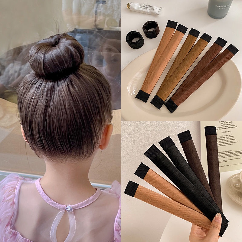 Children's Bun Hair Band Girls Bud Hair Accessories Ring Pop Fluffy Tie ...