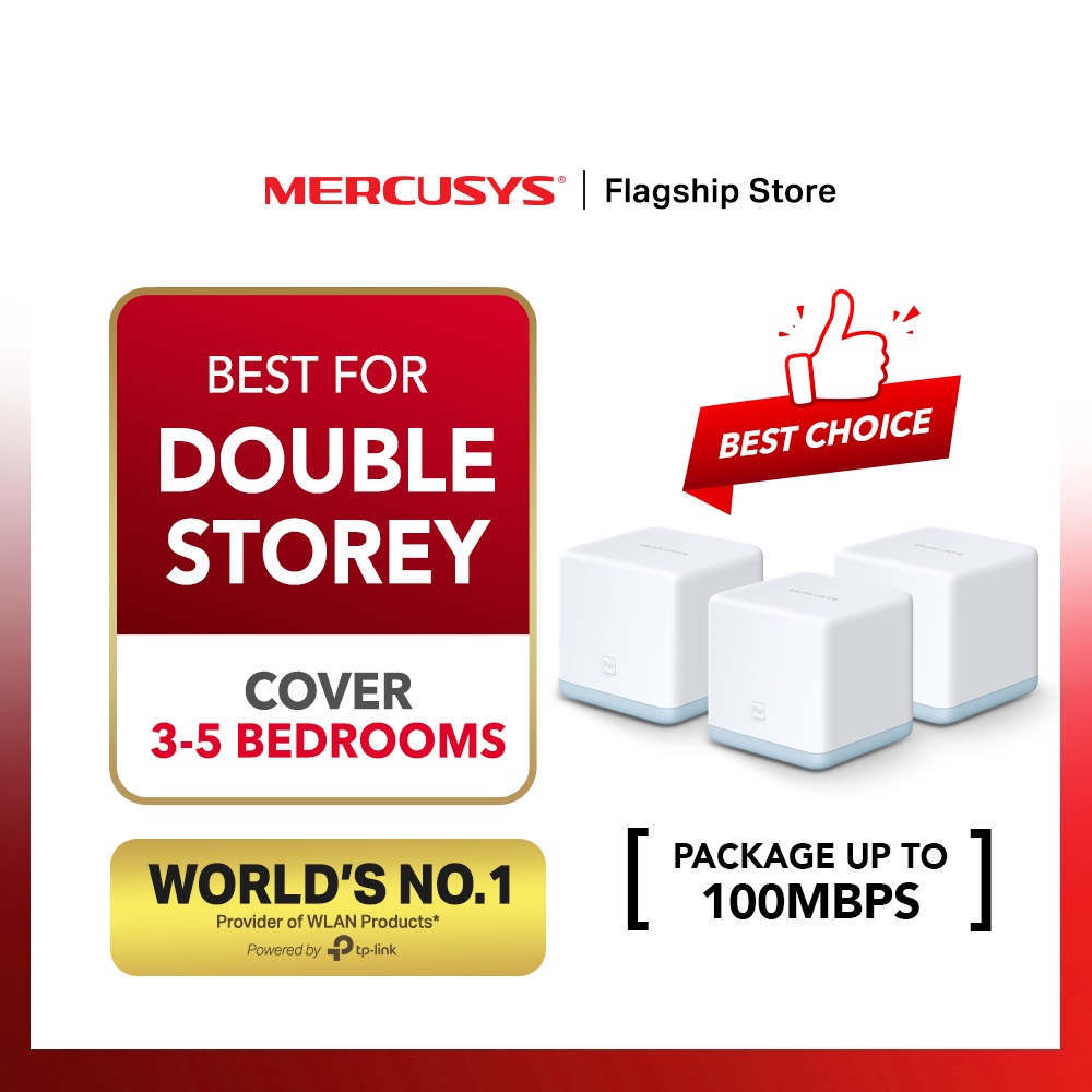 Mercusys AC1200 ( 2.4Ghz + 5Ghz ) Dual Band Whole Home Mesh Wifi ...