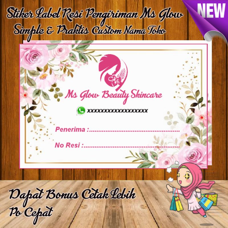 Ms Glow Shipping Label Sticker (For Writing Receipts) - Custom Shop ...
